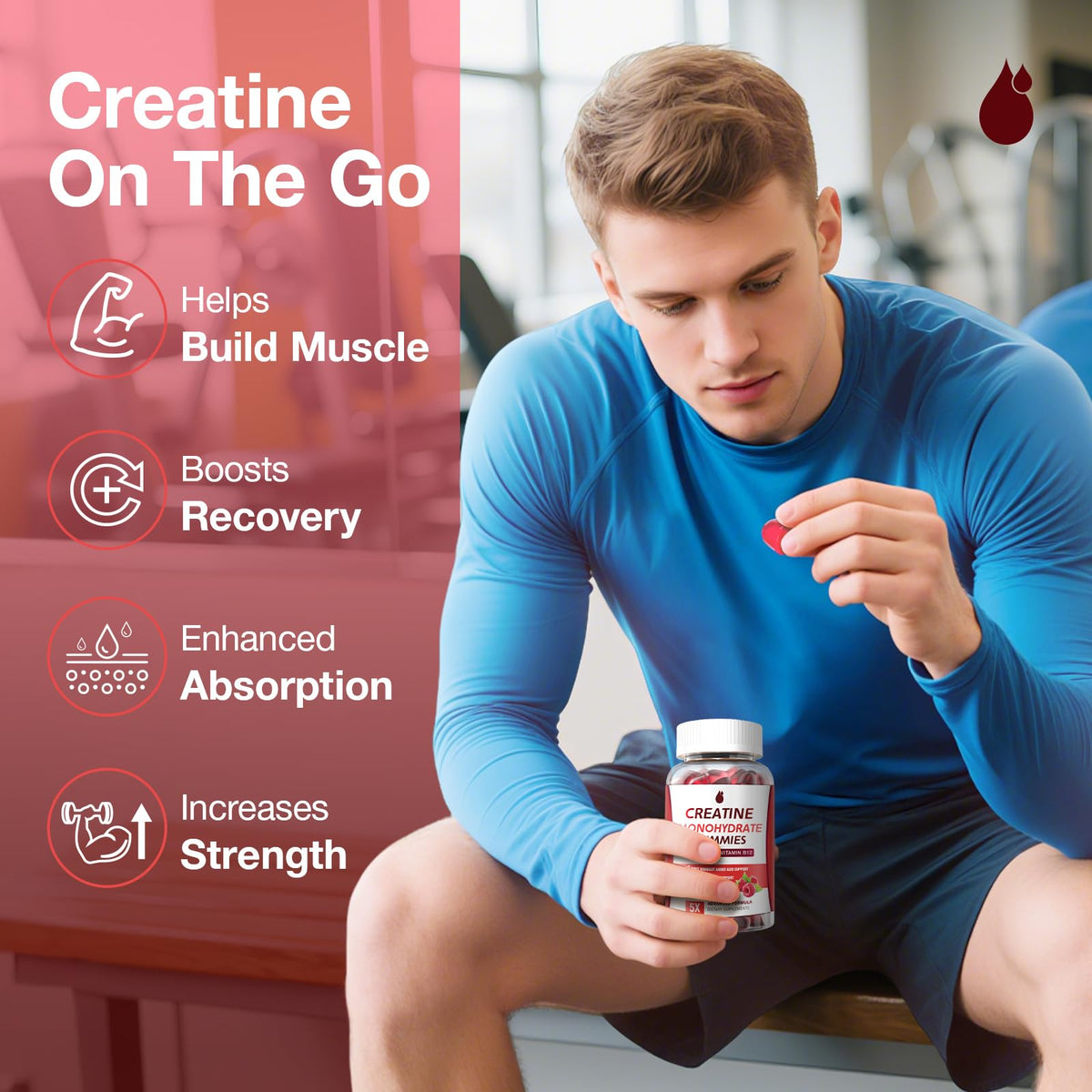 Convenient creatine gummies for workouts