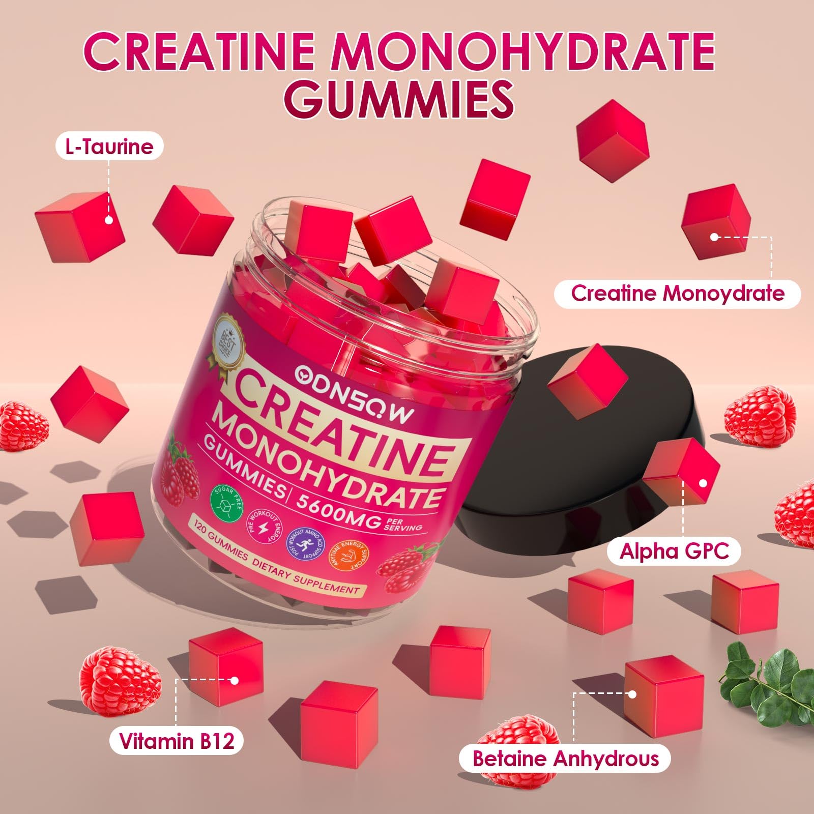 Convenient creatine gummies for workouts