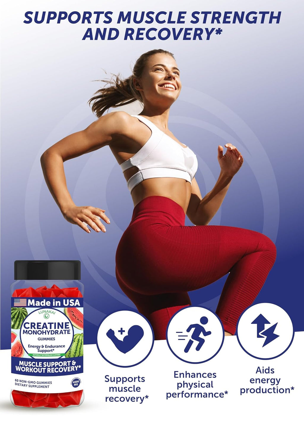 Convenient creatine supplement on-the-go