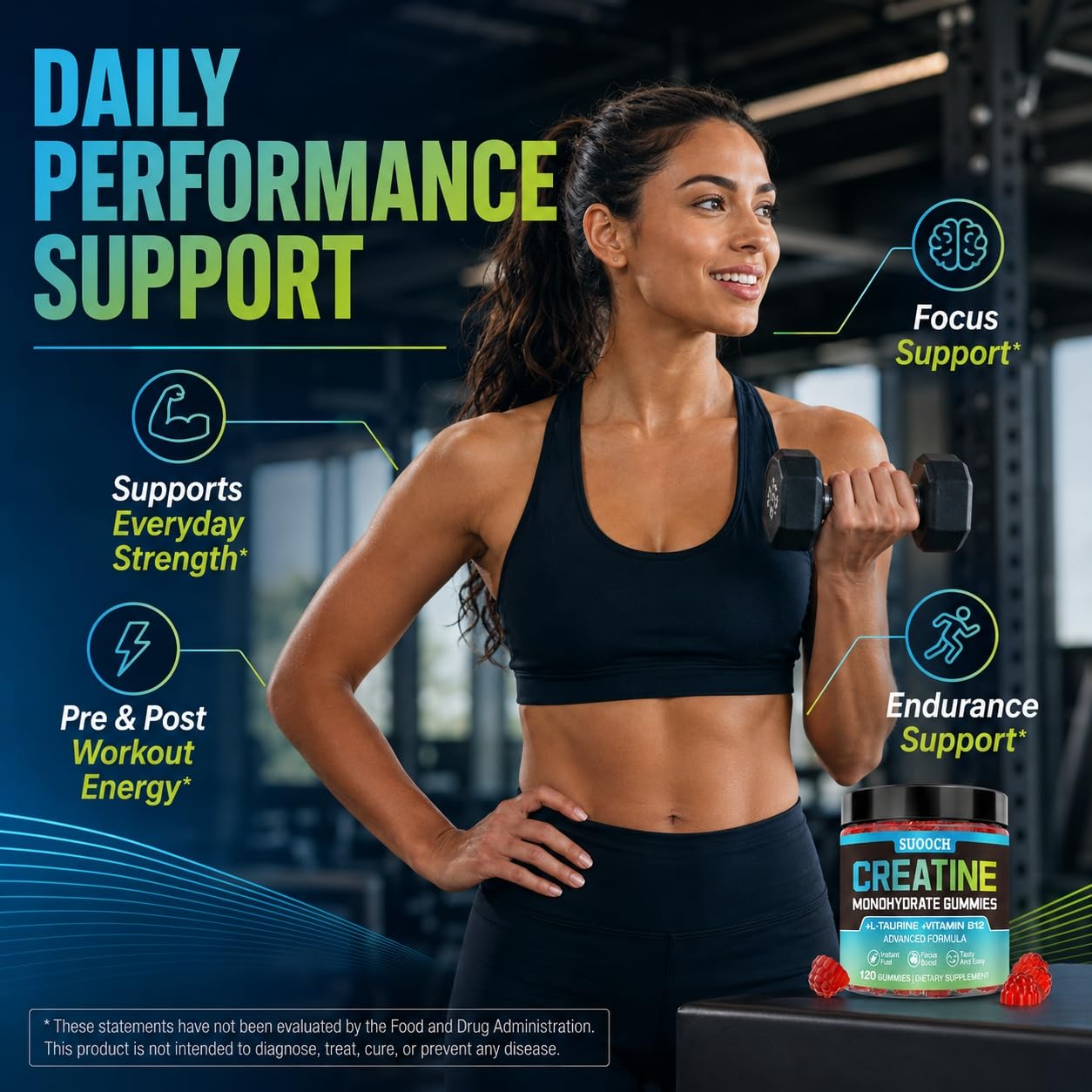 Convenient creatine supplement on-the-go