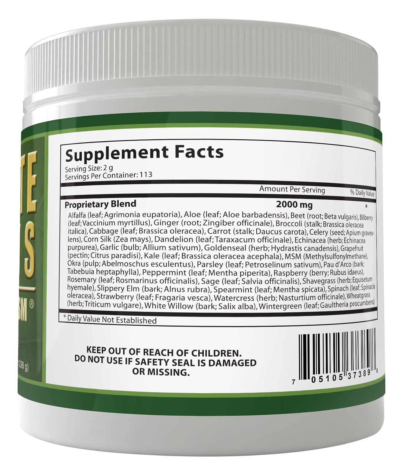 convenient daily greens powder mix