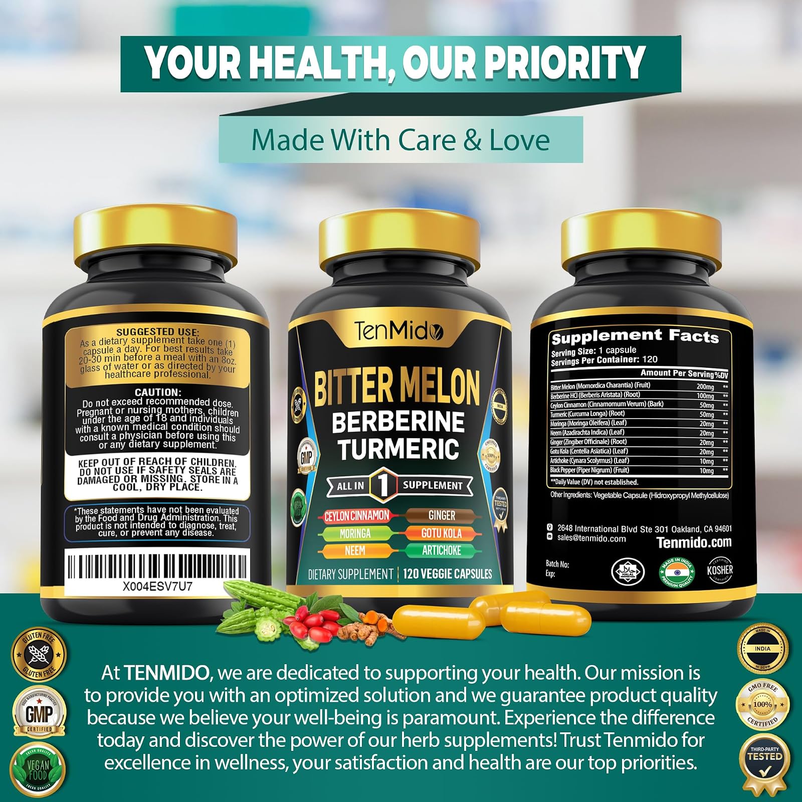 Convenient daily herbal supplement