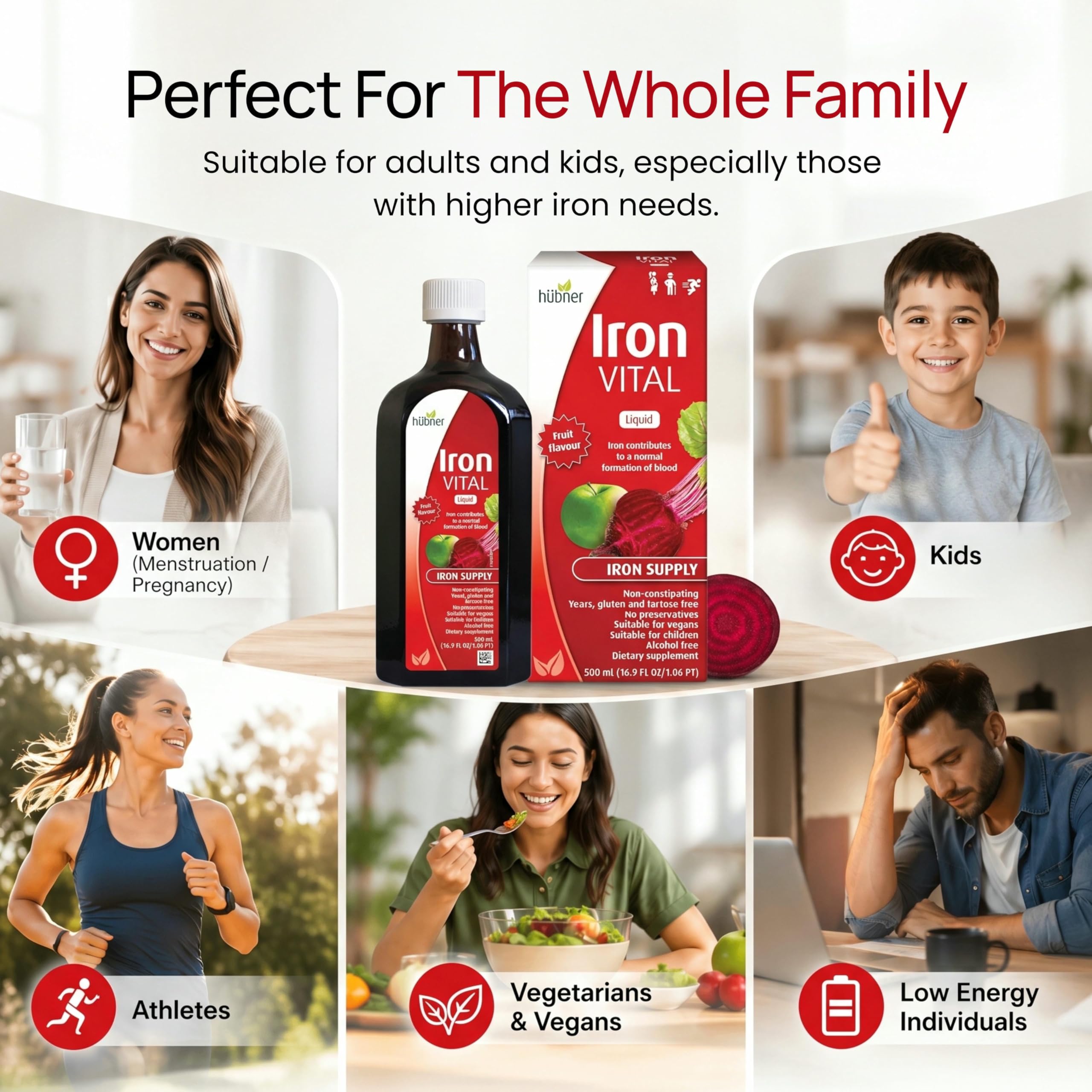 Convenient daily iron liquid dosage