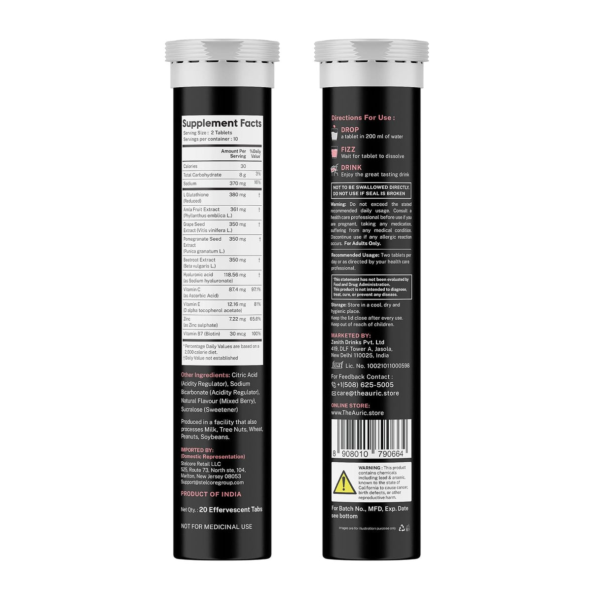 convenient effervescent B7 biotin tablets