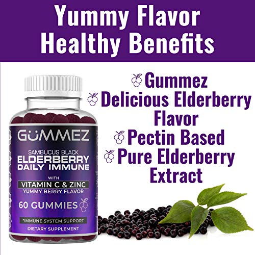 Convenient elderberry gummies for daily use