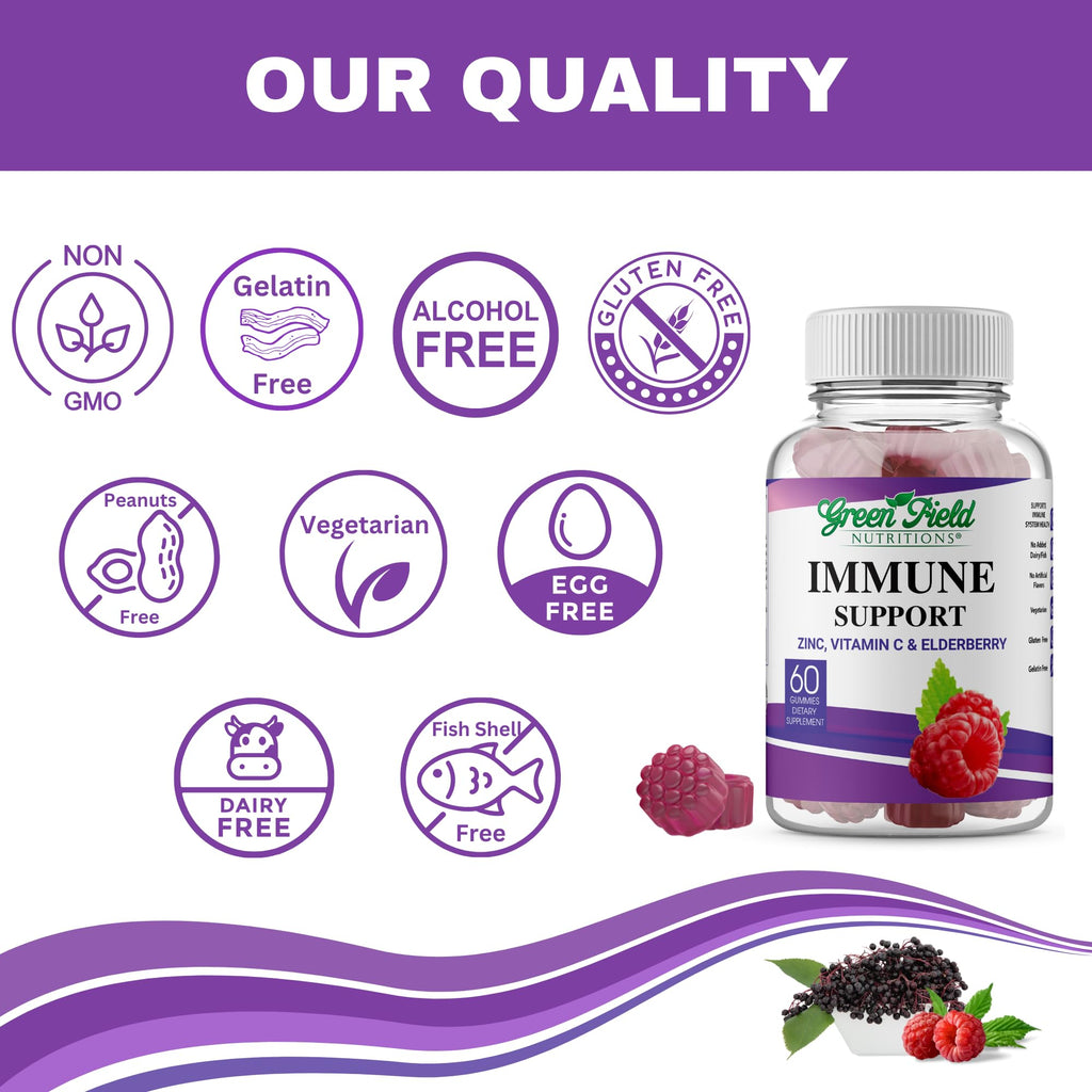 Convenient elderberry gummies for on-the-go