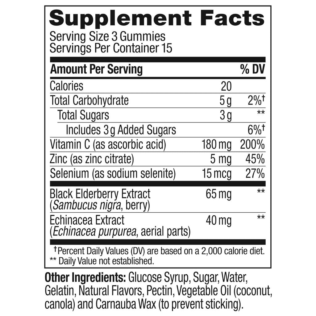convenient elderberry immune support gummies