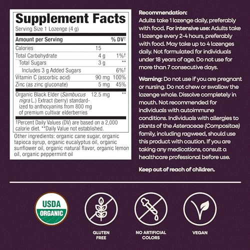 Convenient elderberry lozenges for on-the-go