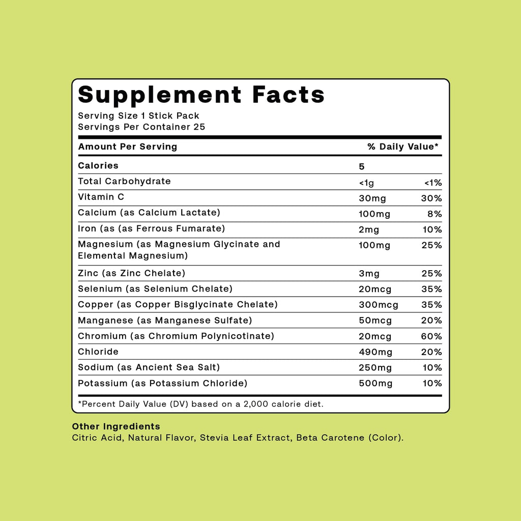 Convenient electrolyte drink packets