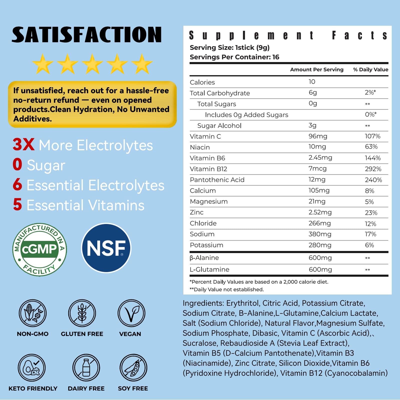 convenient electrolyte mix for travel