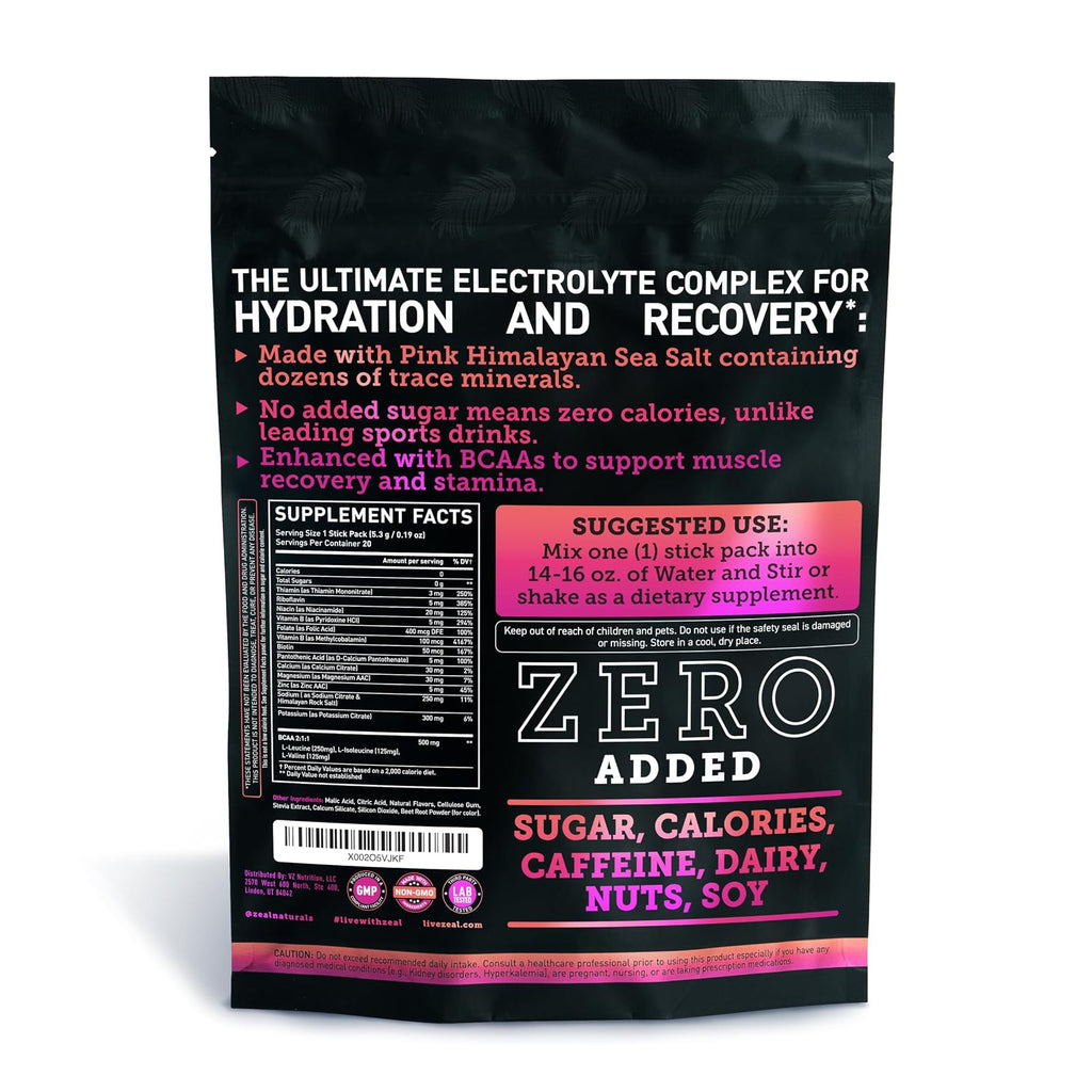 Convenient electrolyte packets for travel