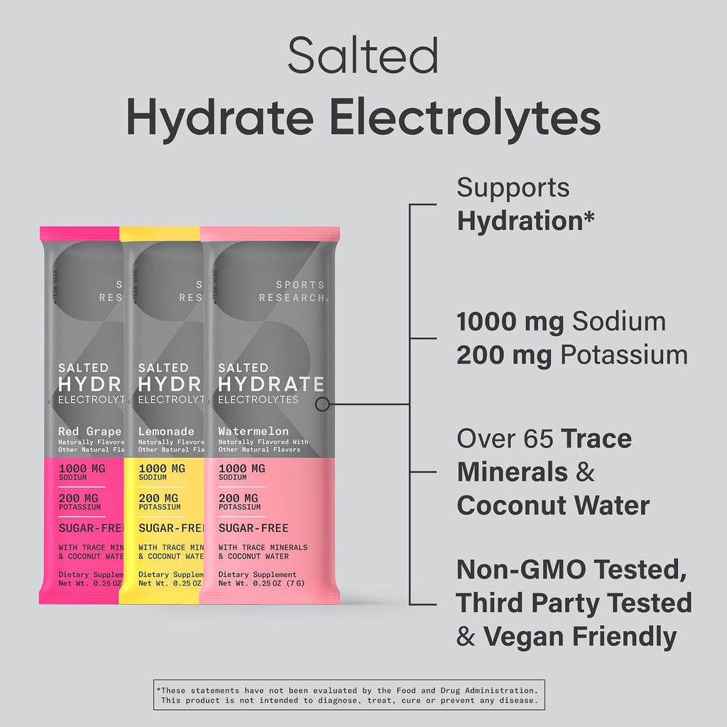 Convenient electrolyte packets for workouts