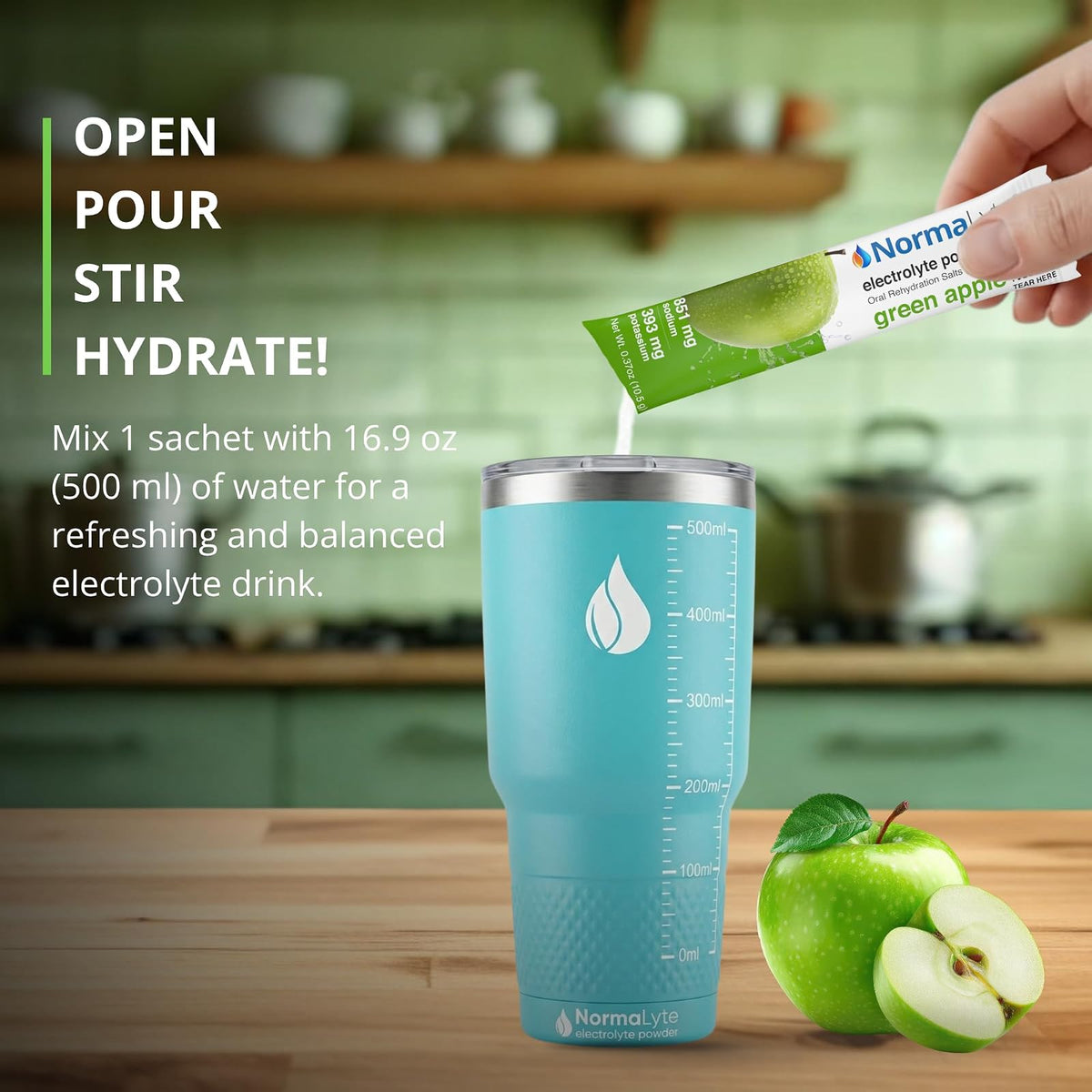 Convenient electrolyte powder for on-the-go