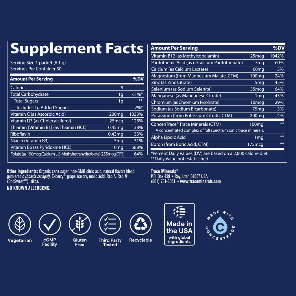 convenient electrolyte powder packets