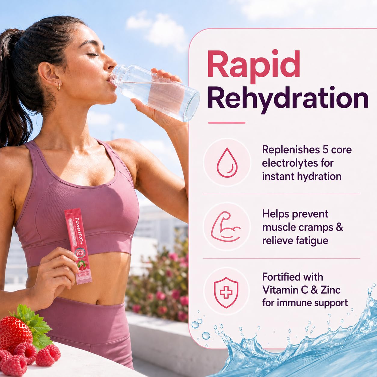 convenient electrolyte powder packets