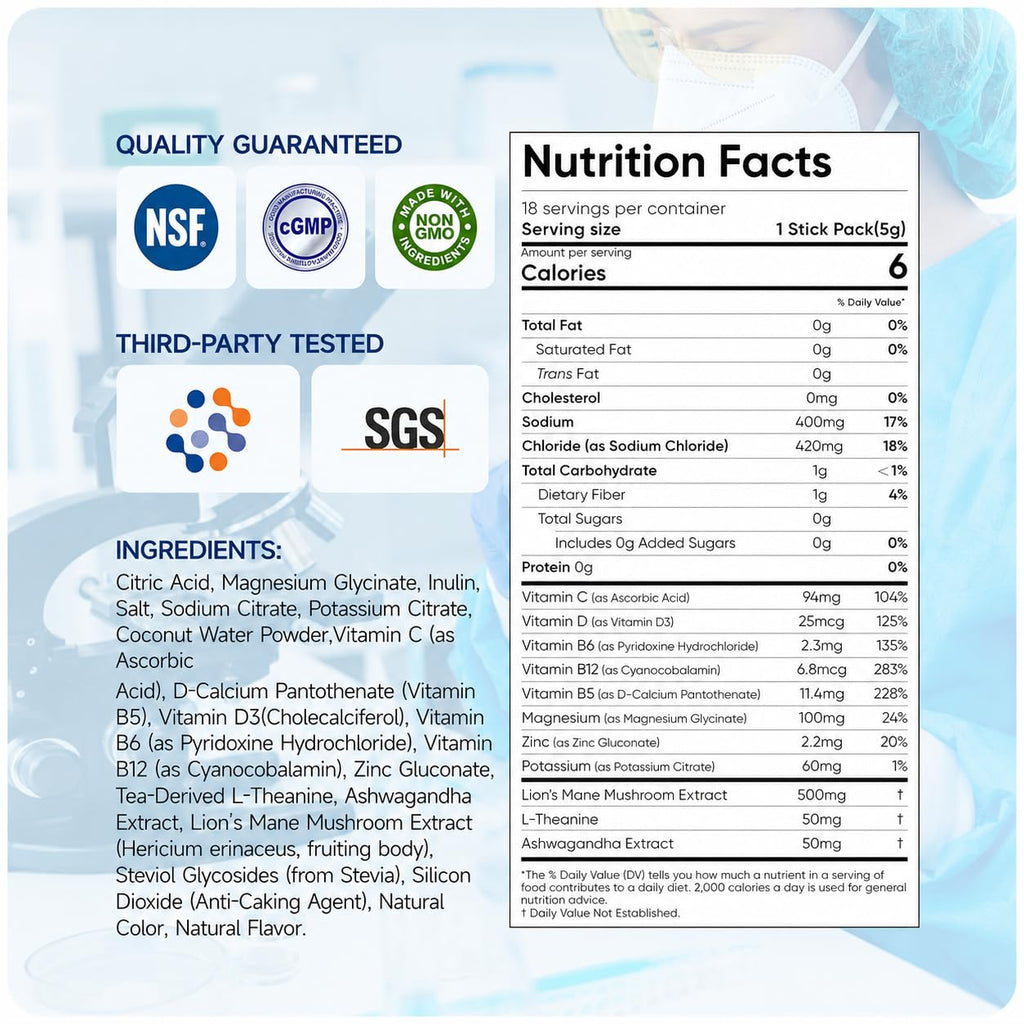 convenient electrolyte powder sachets