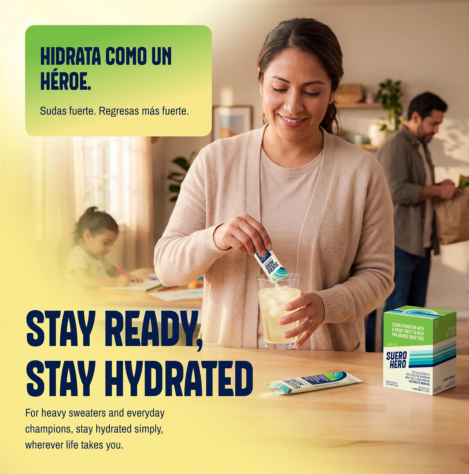 Convenient electrolyte sticks for workouts