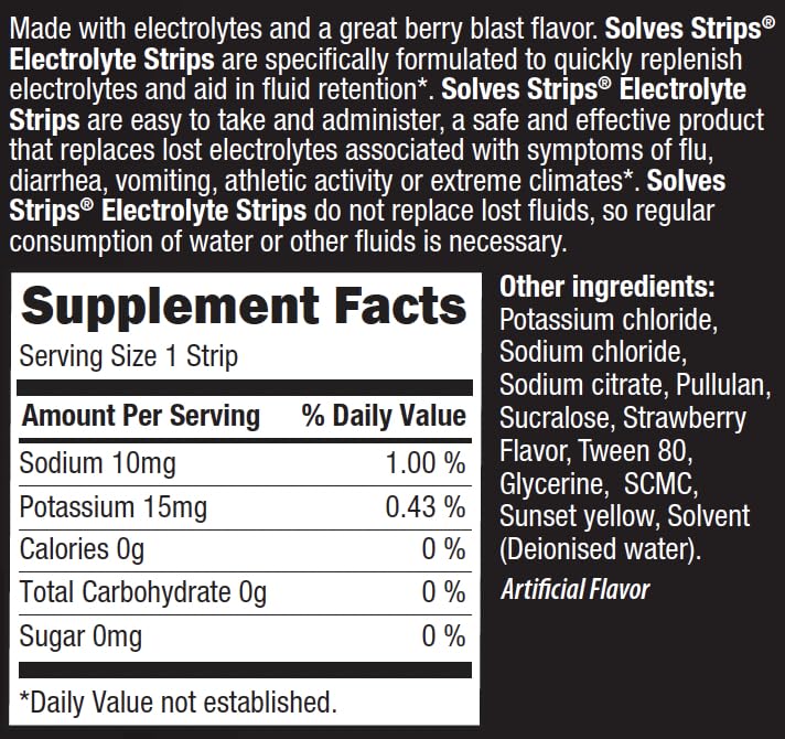Convenient electrolyte strips on-the-go