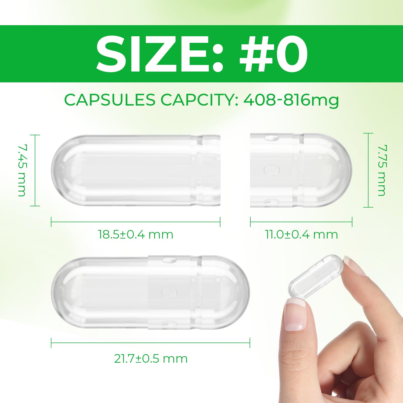 convenient empty capsules for DIY