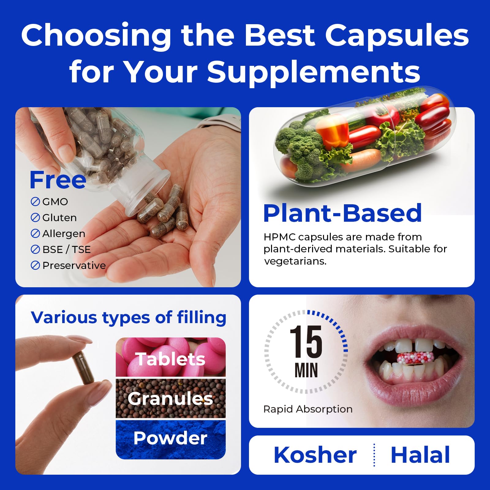 convenient empty gelatin capsules for home use