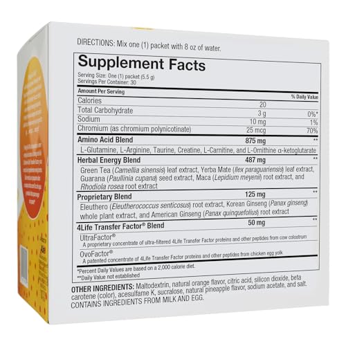 convenient energy boost packets