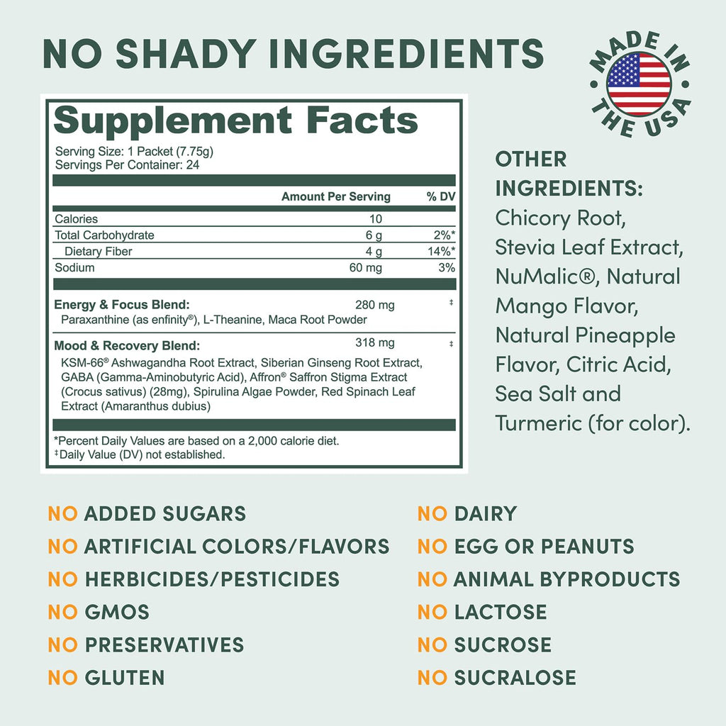 convenient energy drink powder packets