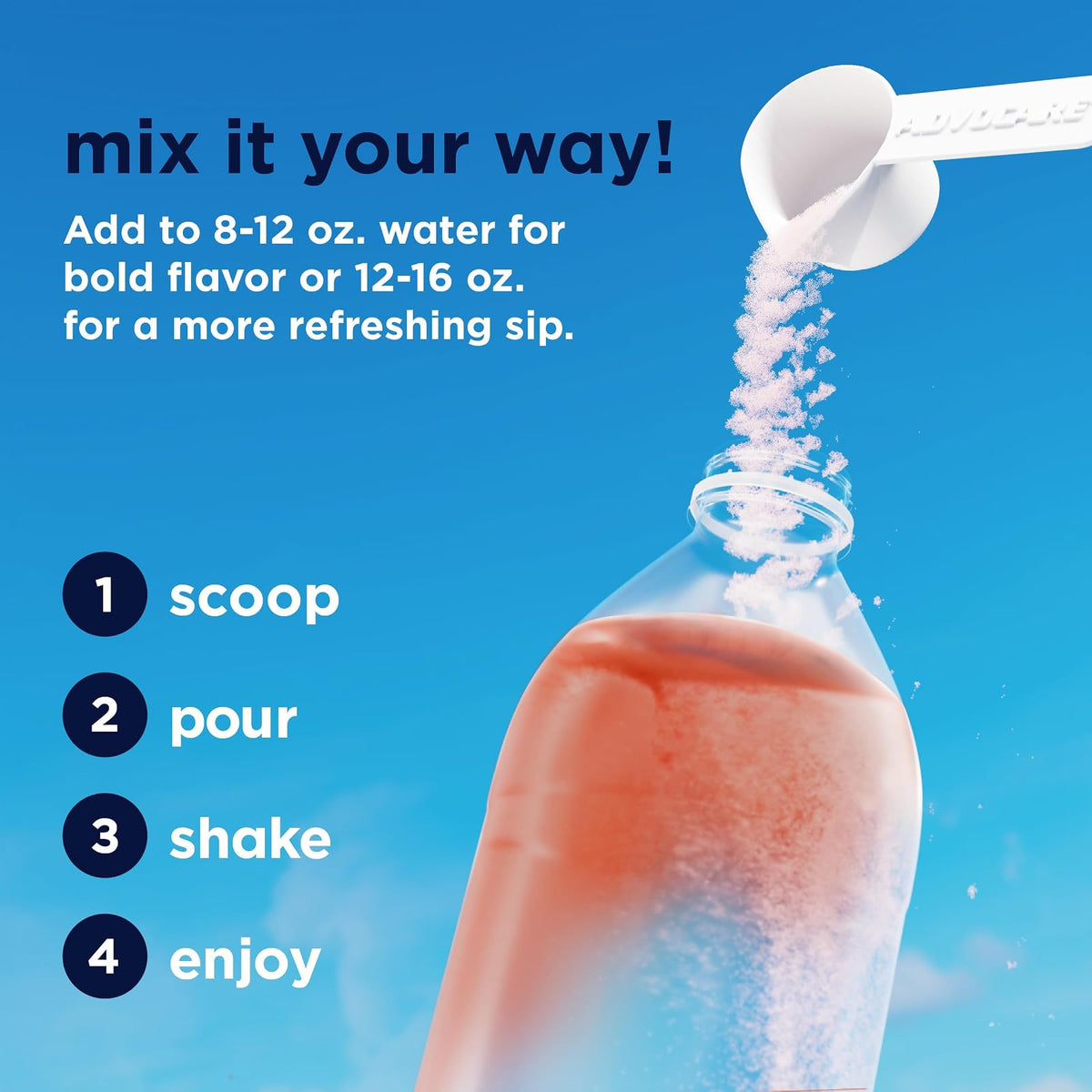 Convenient energy mix for workouts