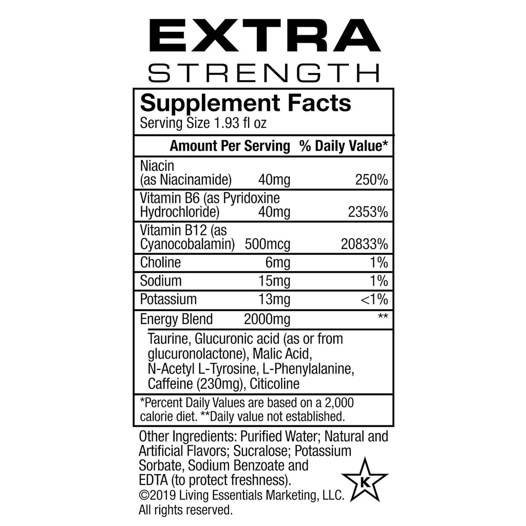 Convenient energy shot for athletes