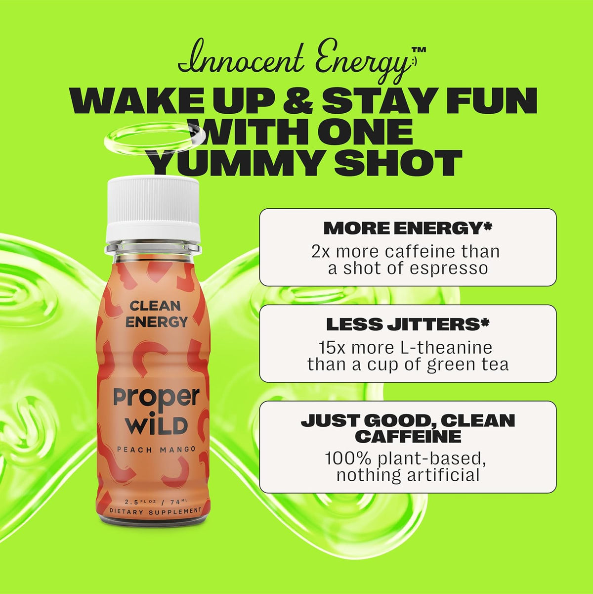 Convenient energy shots for athletes