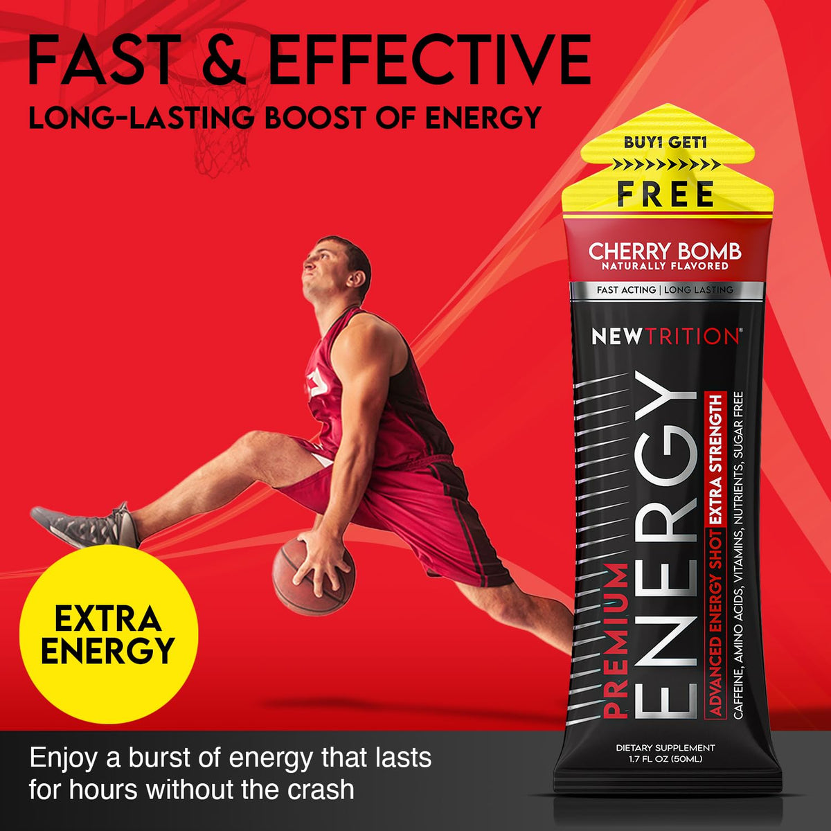 Convenient energy shots for workouts