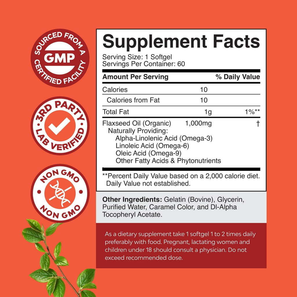 convenient flaxseed oil softgel dosage
