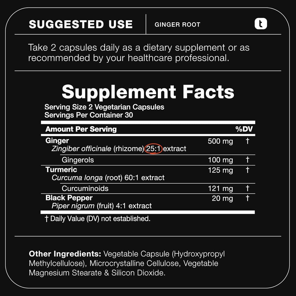 convenient ginger extract daily dose