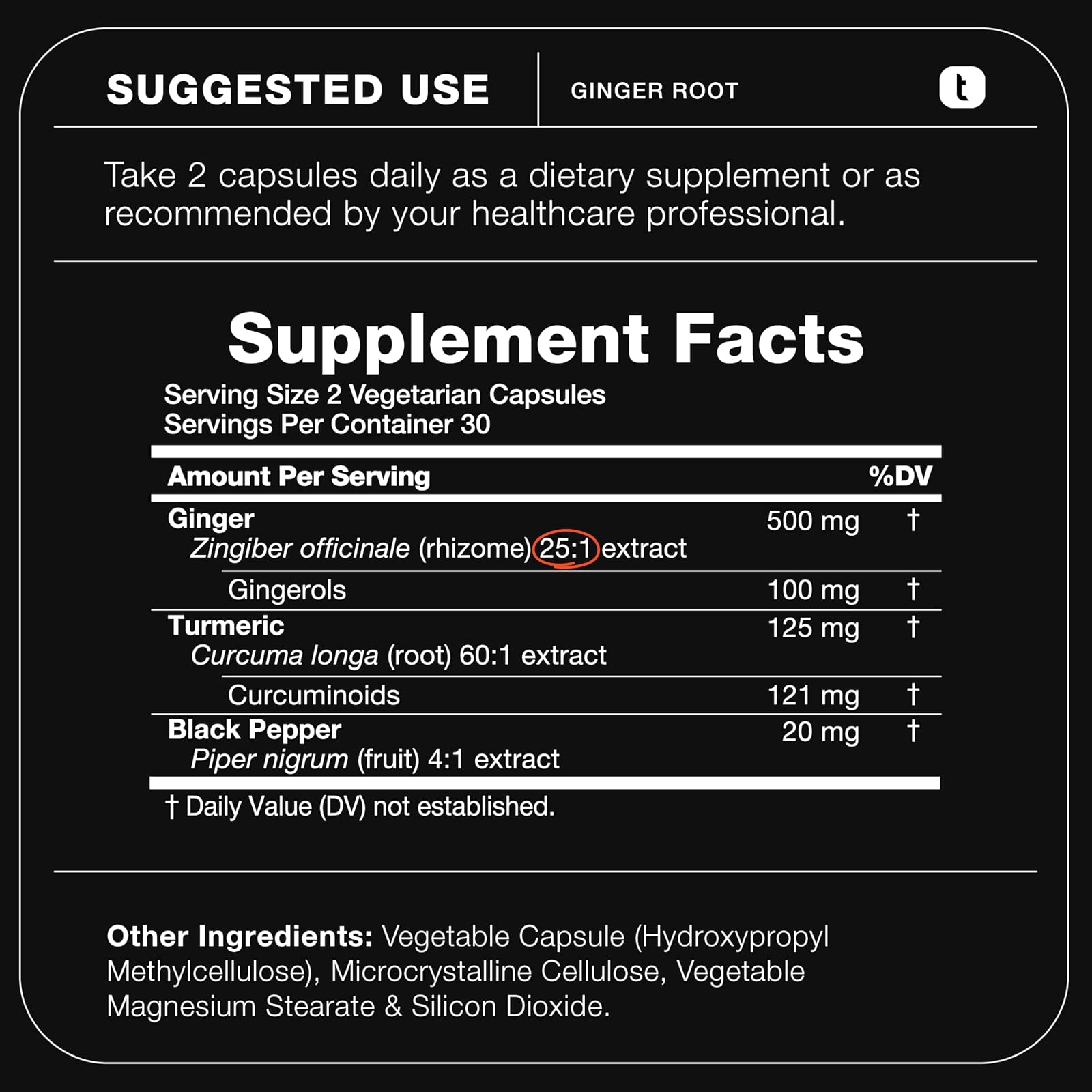 convenient ginger extract daily dose