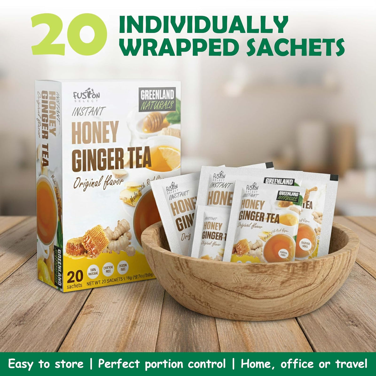 convenient ginger honey crystals for travel