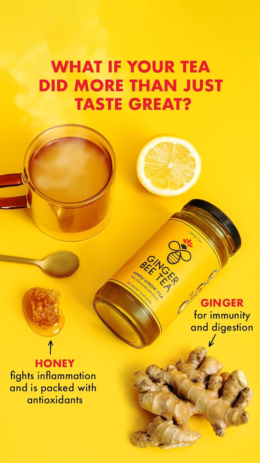 Convenient ginger tea concentrate pack