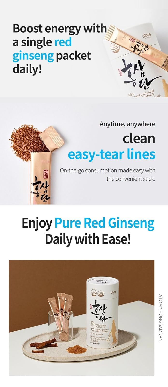 Convenient ginseng sticks for daily use