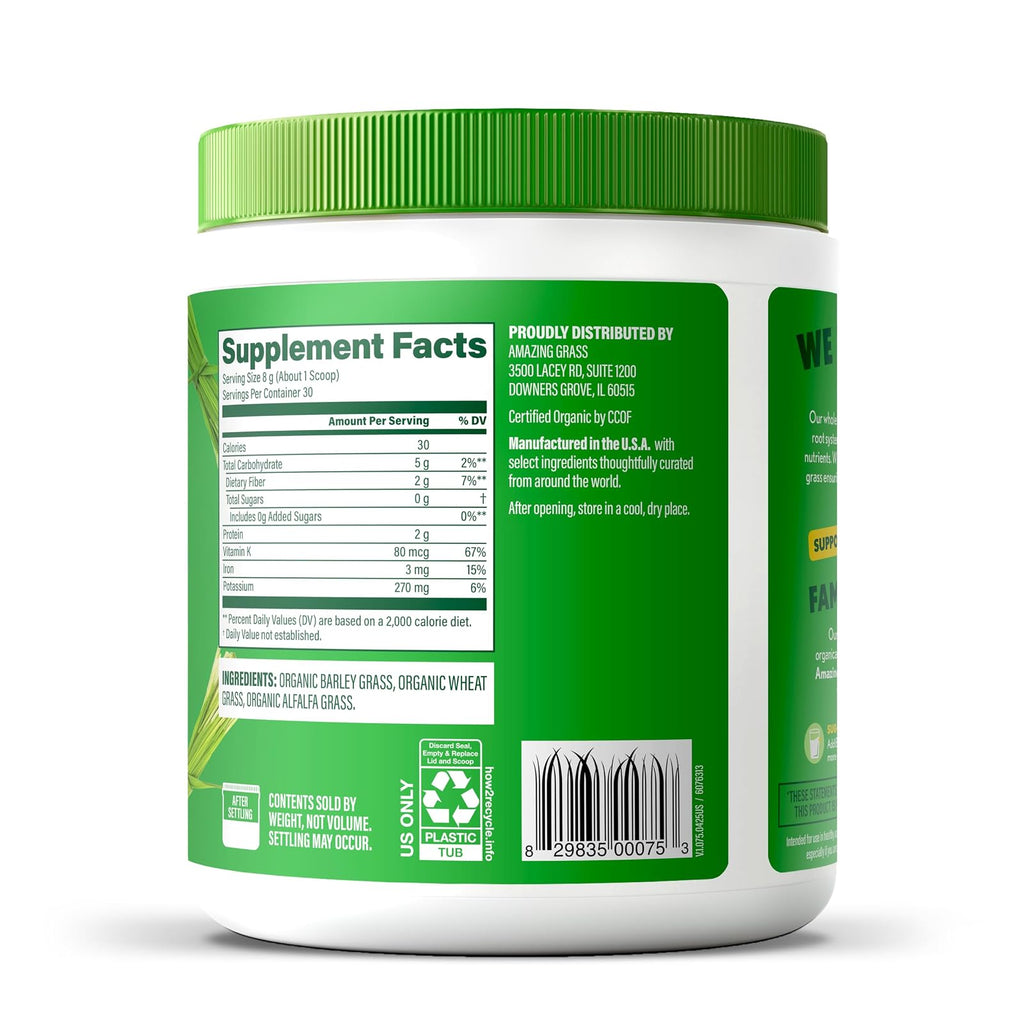 Convenient greens powders for daily nutrition