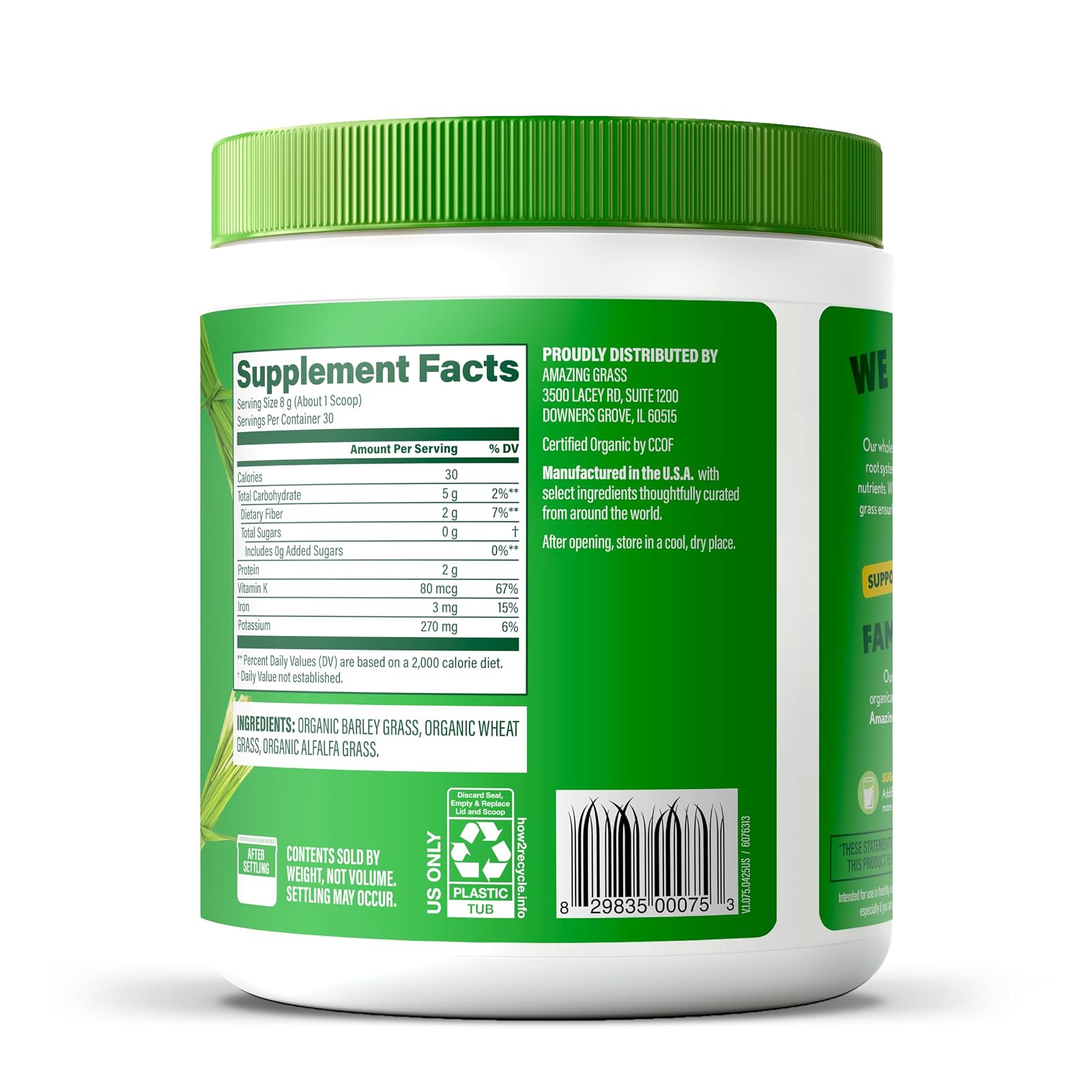 Convenient greens powders for daily nutrition