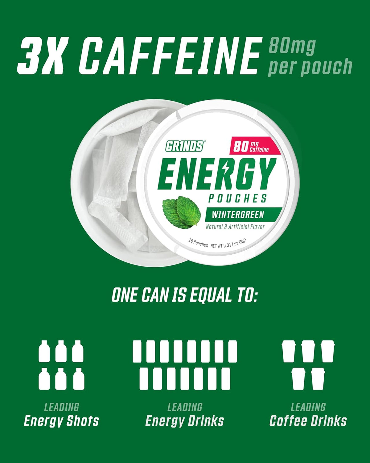 convenient GRINDS energy pouch snacks