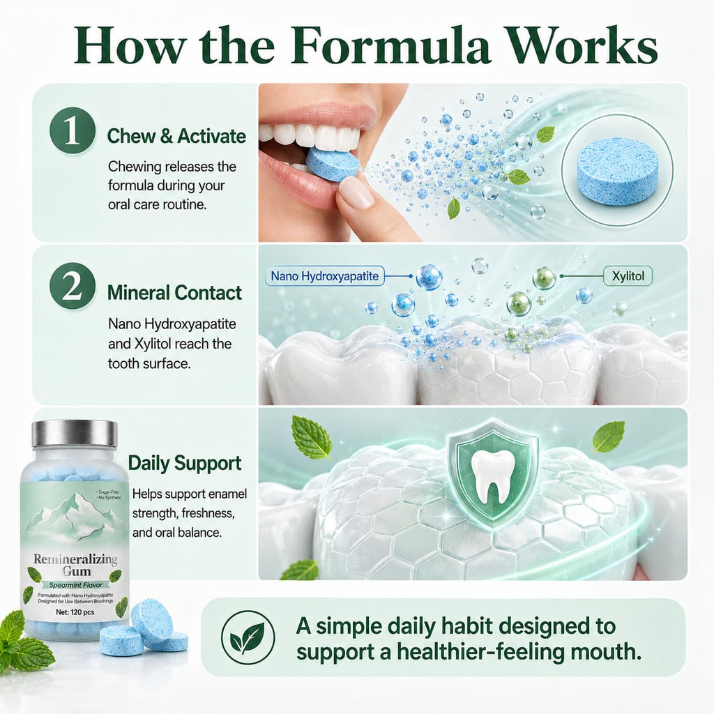 Convenient gum for on-the-go oral care