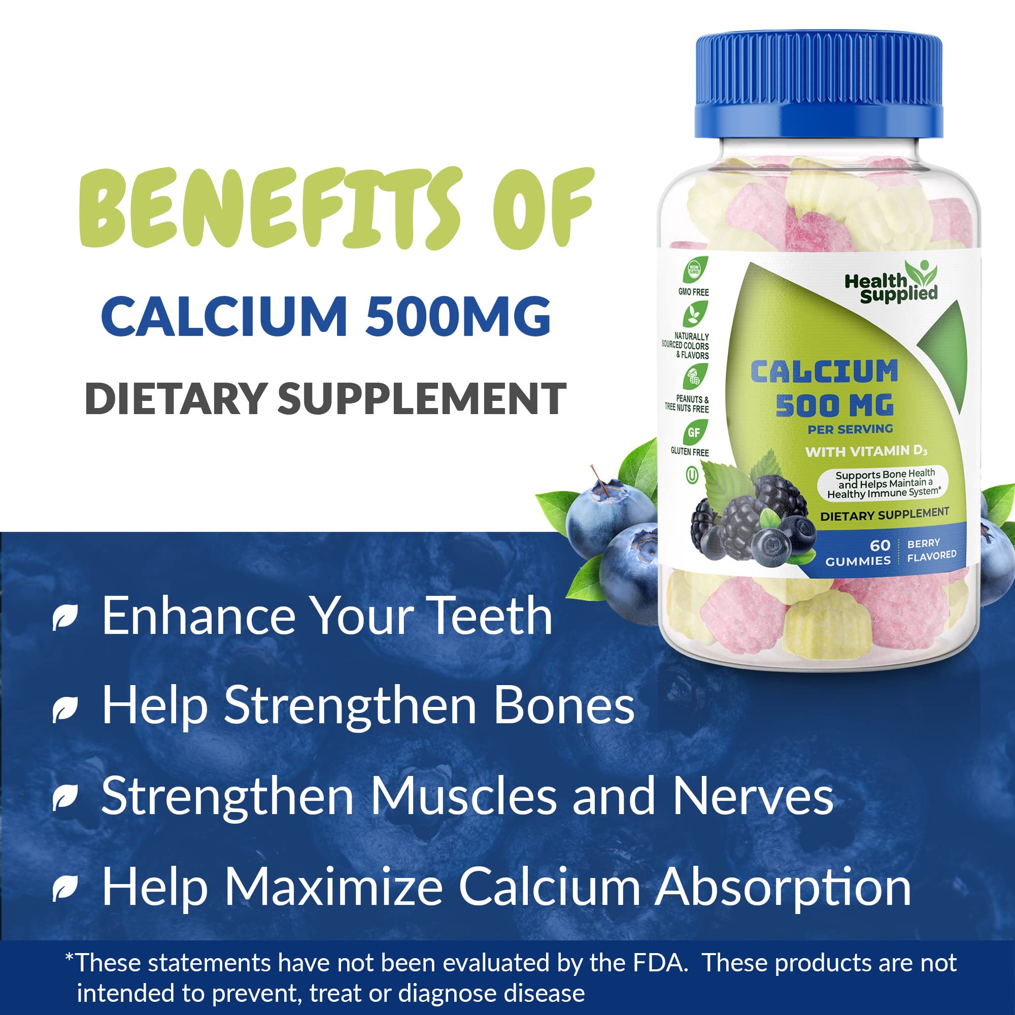 Convenient gummy form calcium source