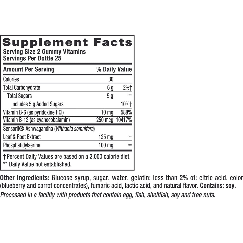 Convenient gummy format for brain nutrition