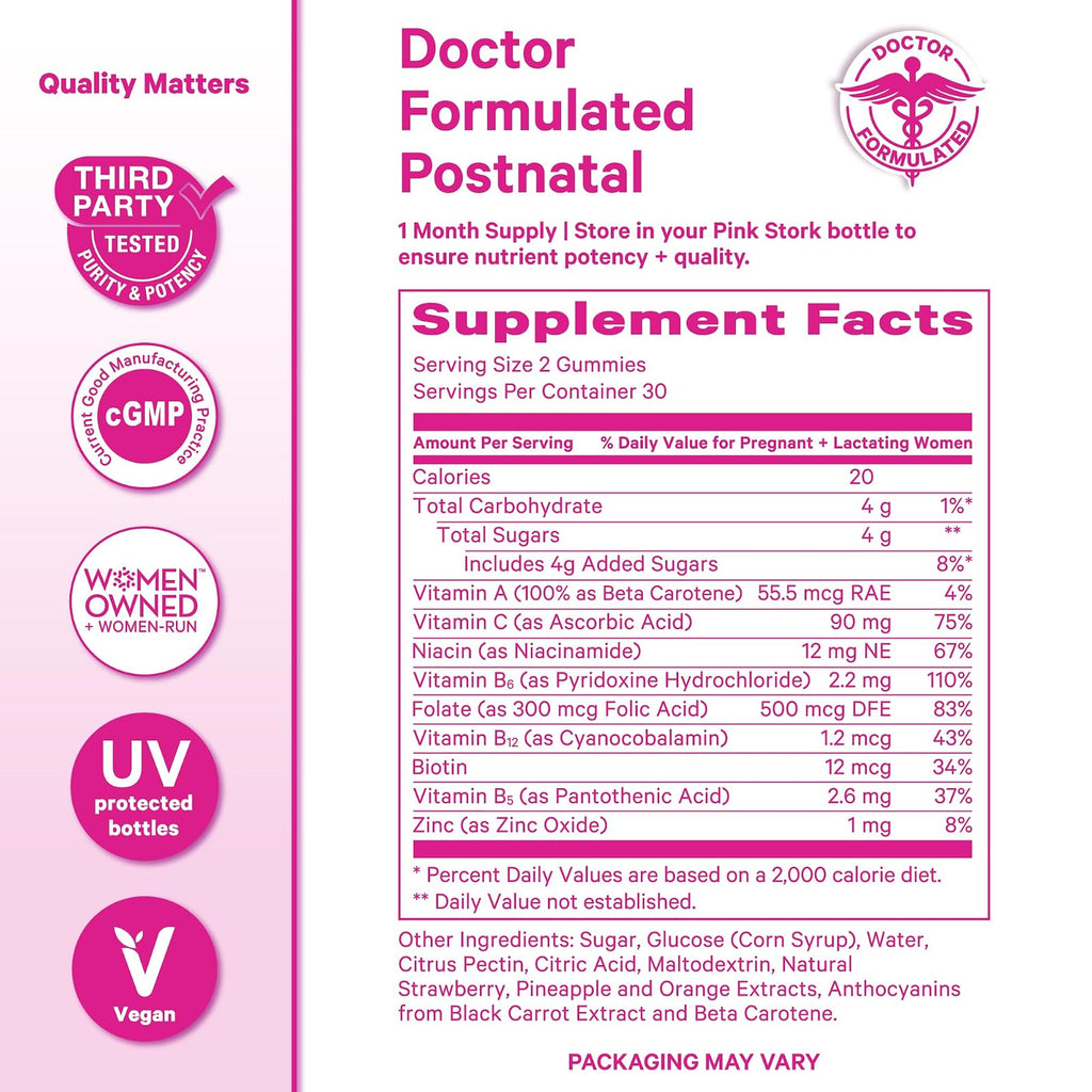 Convenient gummy prenatal dha