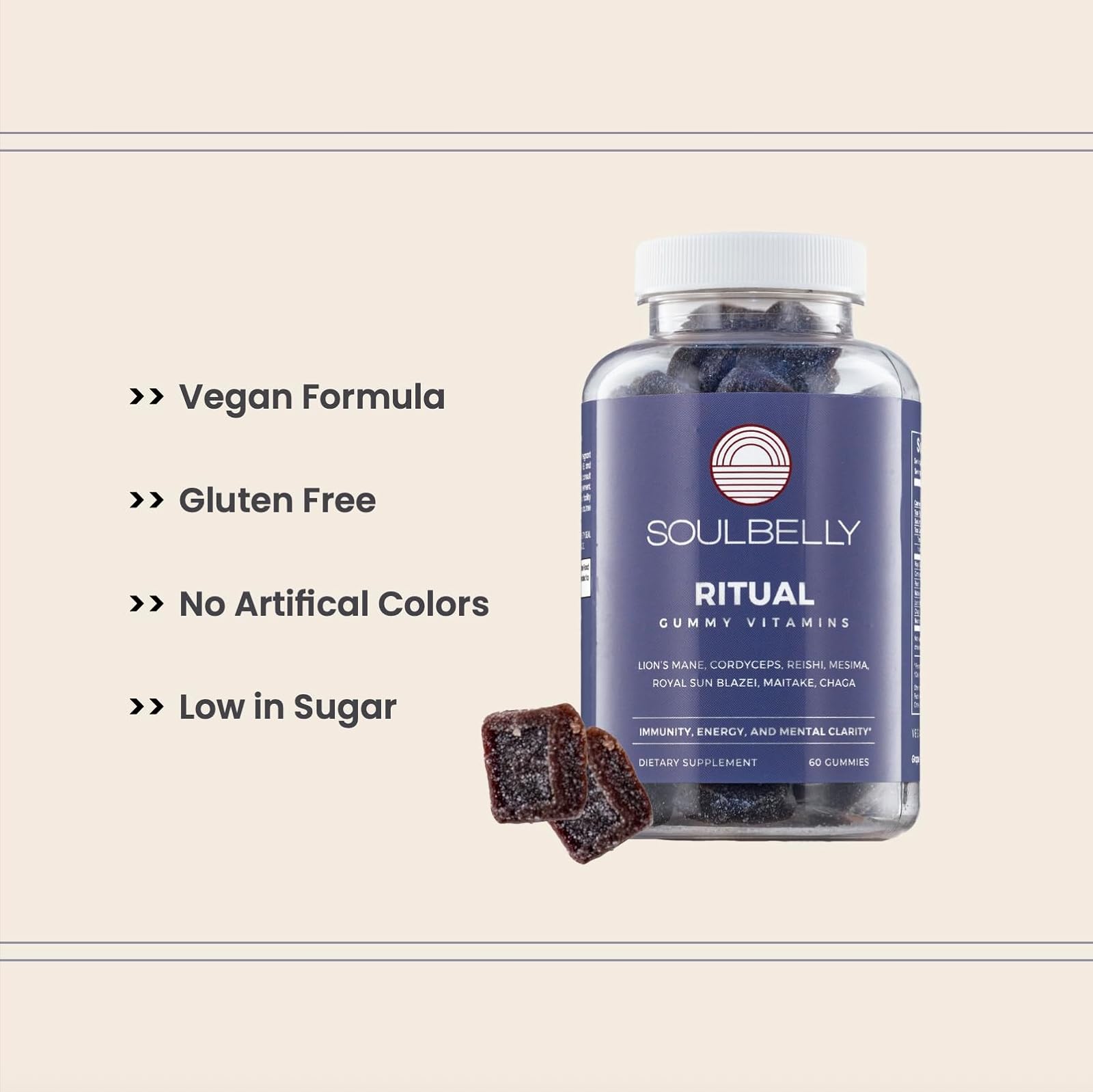 Convenient gummy vitamins for on-the-go