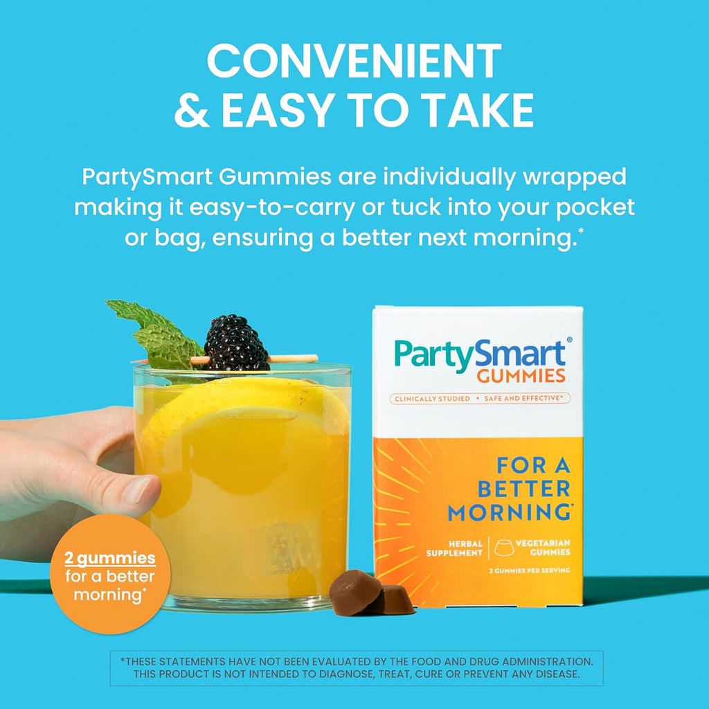 Convenient herbal gummies for social events