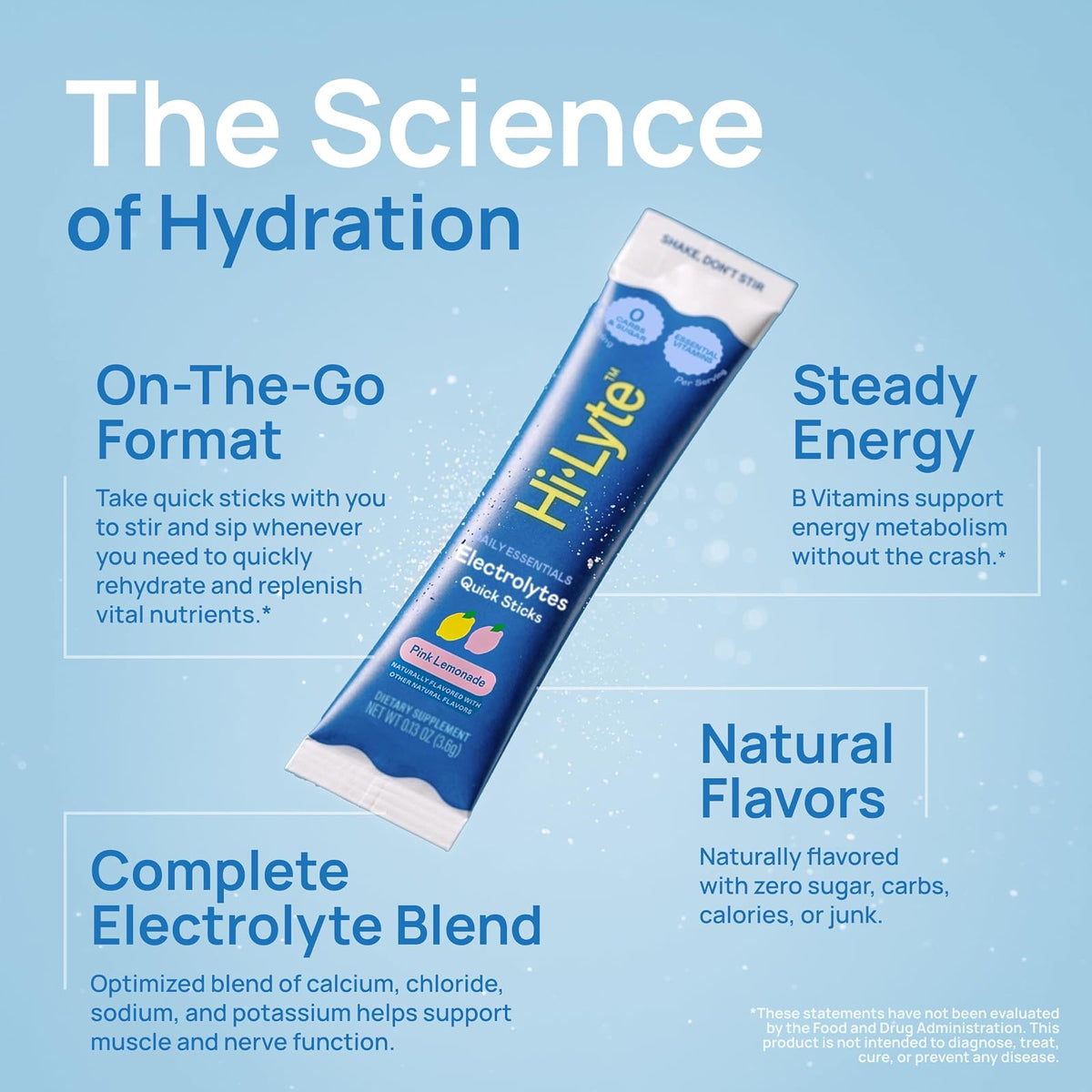 Convenient Hi-Lyte electrolyte packets