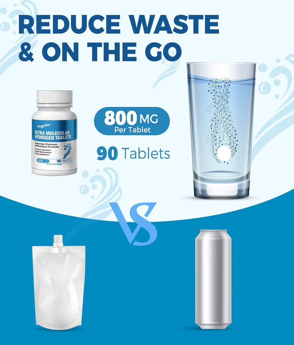 Convenient hydrogen tablets for on-the-go