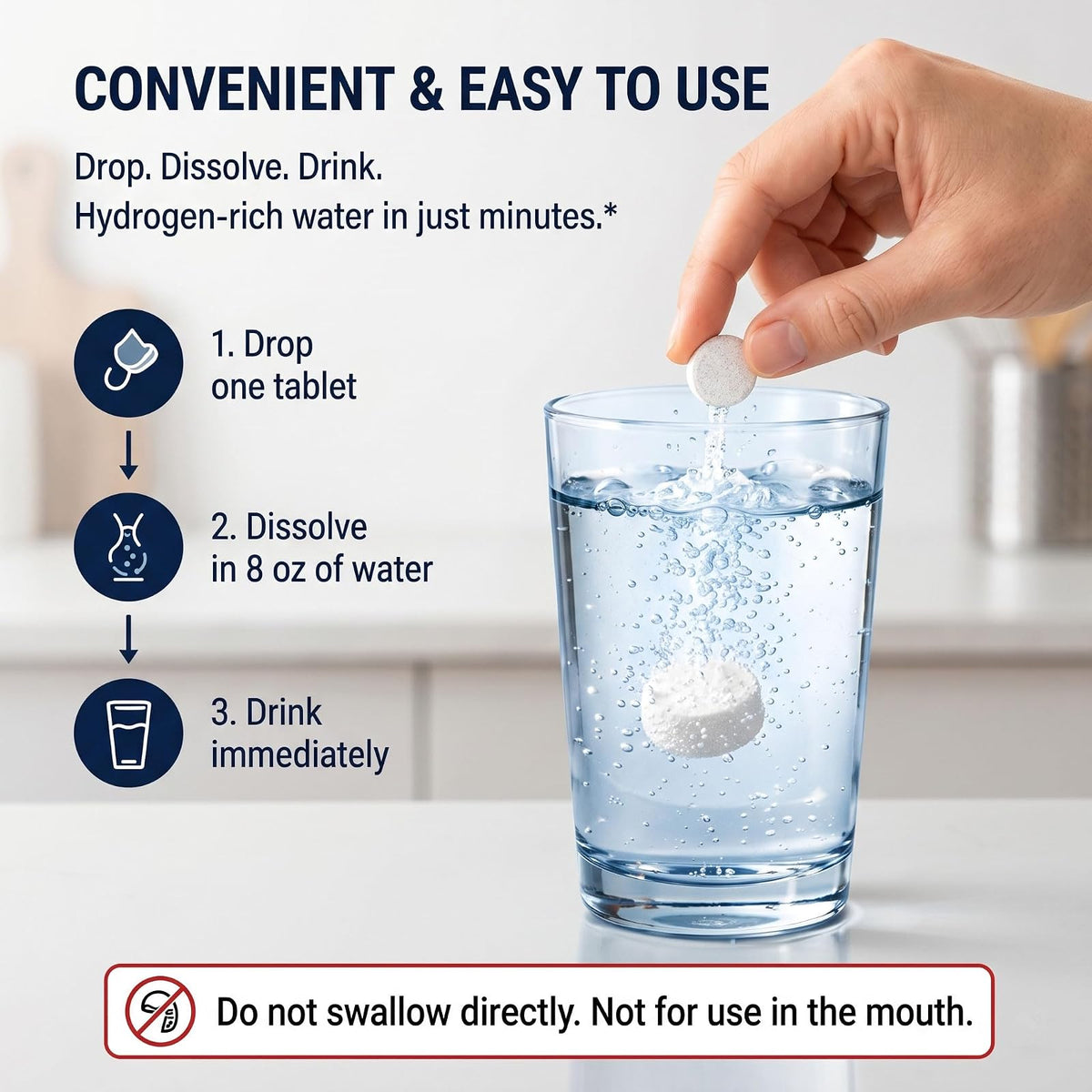 Convenient hydrogen tablets for on-the-go