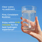 Convenient hydrogen water tablet format