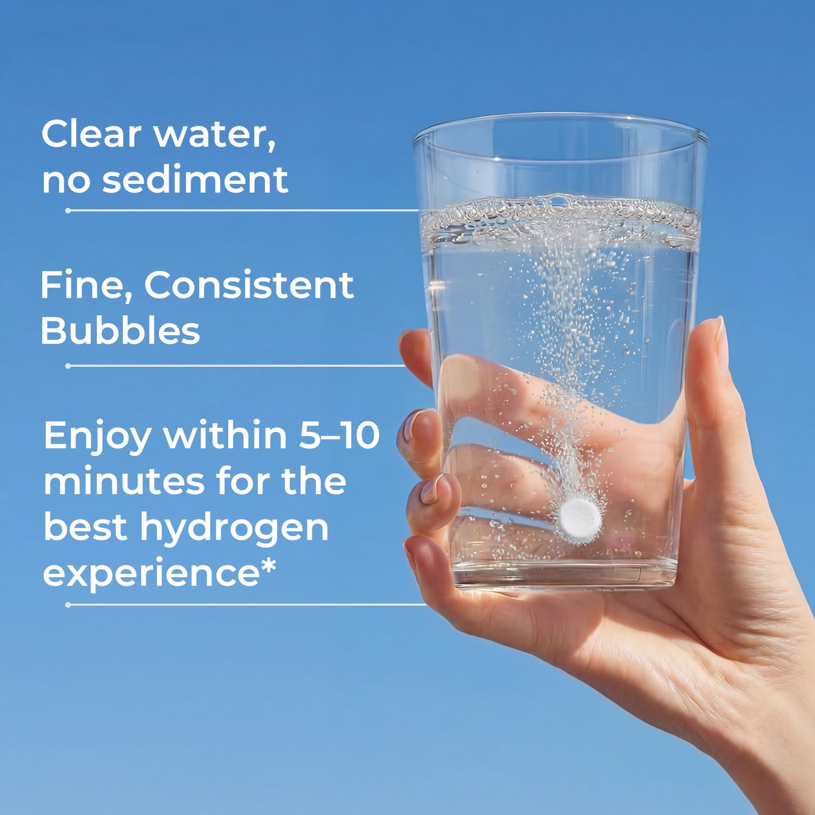 Convenient hydrogen water tablets